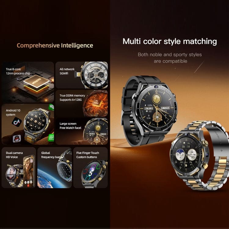 T7 Smart 4G Phone Watch Android 10 6GB + 128GB Stand-Alone Phone/Watch Noco.co.nz – NOCO