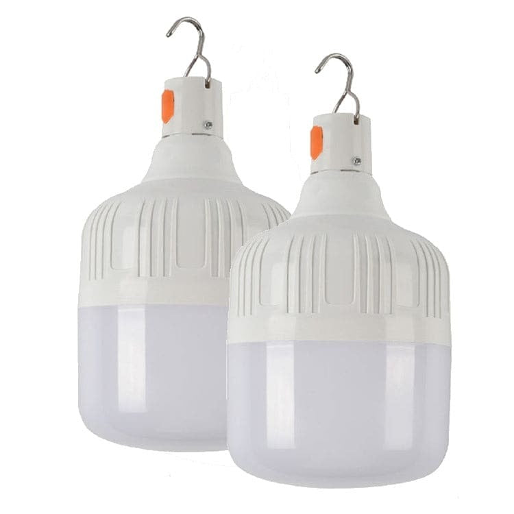 [2 Pack] 100W RECHARGEABLE HANGING LED LIGHT Camping or Work Light 3 ...