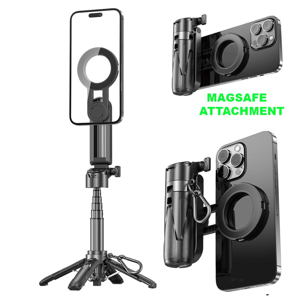 P15 Mini Extending Magsafe Selfie Stick/Tripod Phone Holder Wireless ...