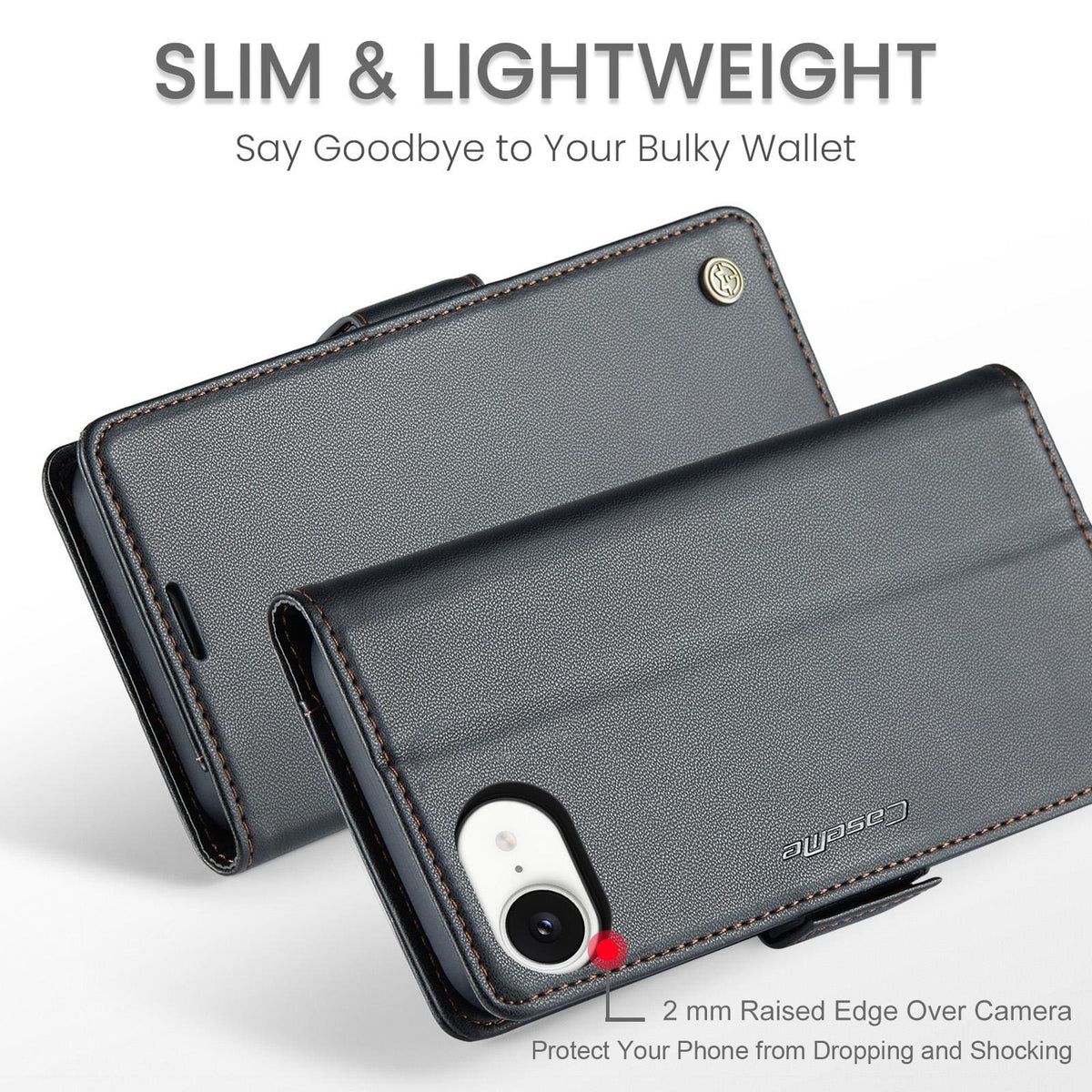 Apple iPhone 16e/17e CaseMe 023 Wallet Flip Cover RFID Protection Card ...