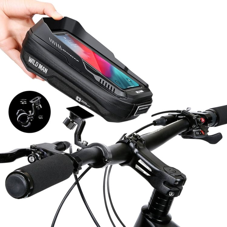 WILD MAN XT3S 360° Rotating Waterproof Bike Hard Shell Handlebar Case ...