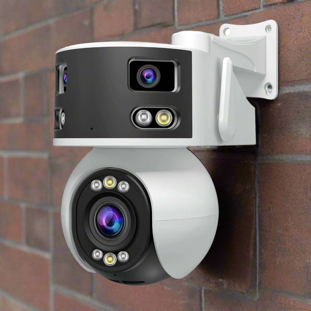 SriHome SH055 4MP + 2MP + 2MP 5X Optical Zoom Wi-Fi Tri-Lens PTZ Camera ...