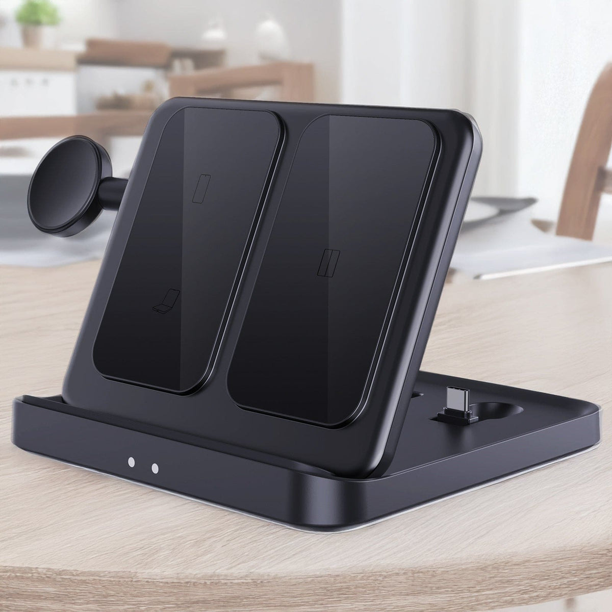 F16A Fold/Flip/Normal Phone 15W Wireless Charging Station Watch and ...