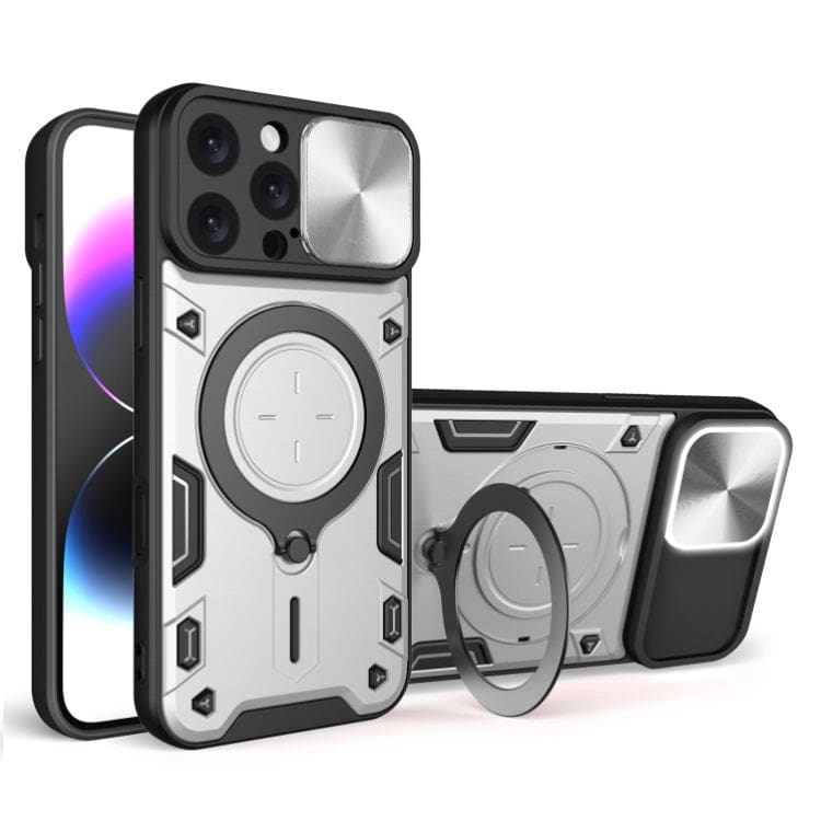 Apple iPhone 16 Pro Hybrid Camera Shield Rugged Ring Protective Cover ...