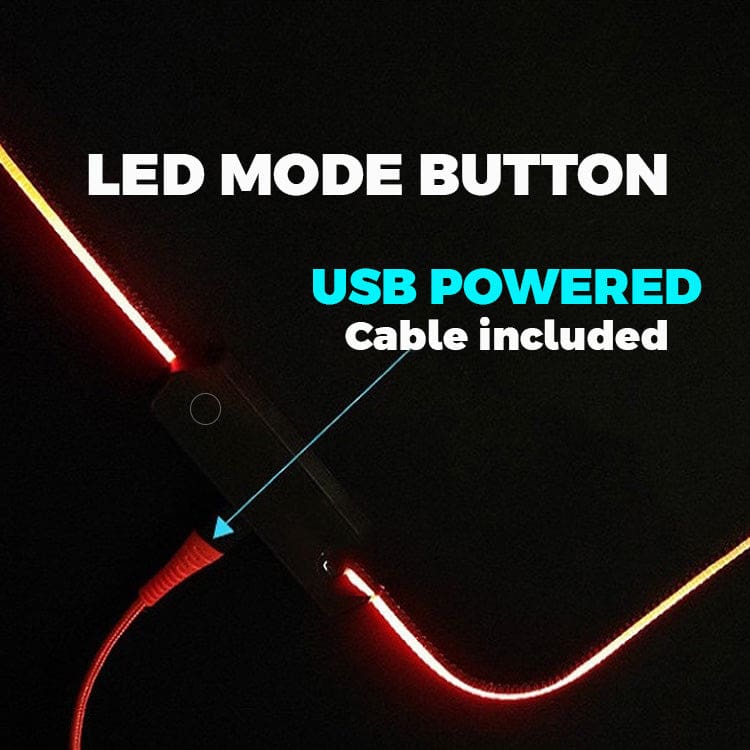 Cobra LED Edge Large Desktop and Mouse Pad 12 Lighting Modes Noco.co.nz ...