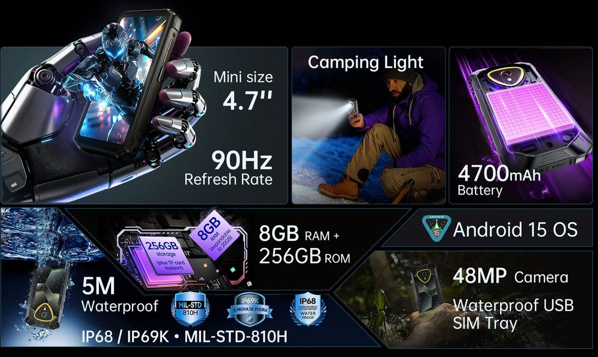 Cubot KingKong Mini 4 Rugged Phone | 4.7" Display | 48MP Camera ...