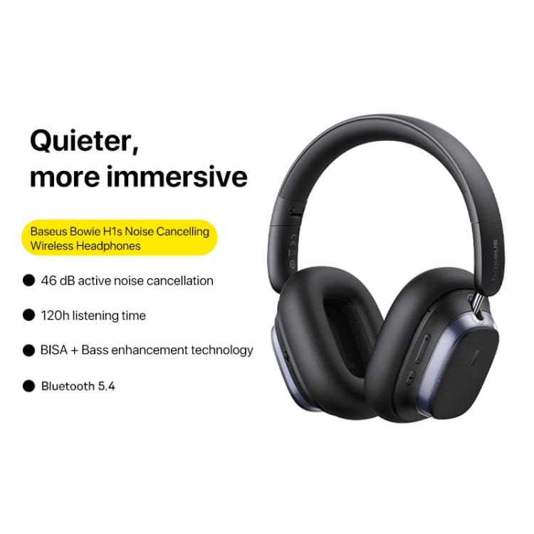 Baseus Bowie H1s Wireless Headphones Wired or Wireless ANC App ...