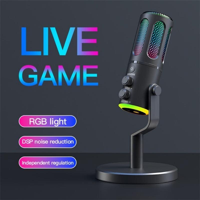SU8 Desktop Gaming/Streaming Microphone Noise Reduction LED Light Noco ...