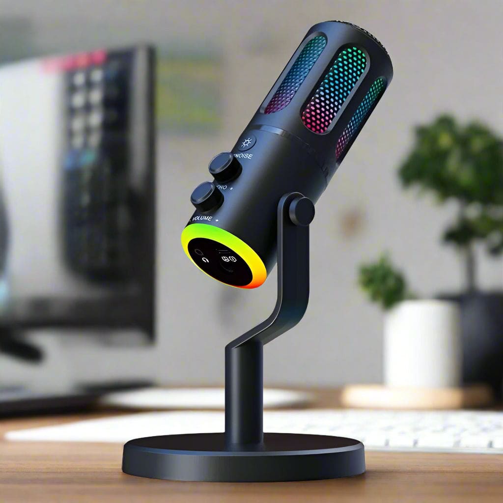 SU8 Desktop Gaming/Streaming Microphone Noise Reduction LED Light Noco ...
