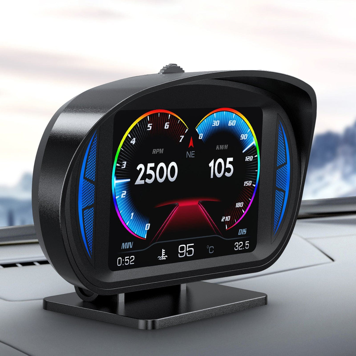 P2 OBD GPS Multifunction Vehicle HUD Display Ambient Light Noco.co.nz ...