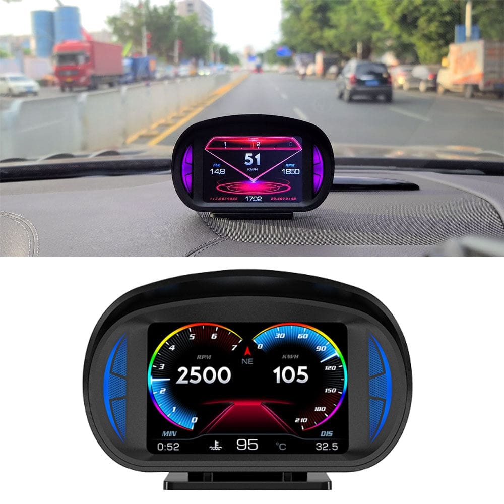 P2 OBD GPS Multifunction Vehicle HUD Display Ambient Light Noco.co.nz ...