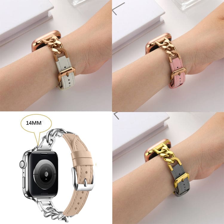Apple Watch Chain and Genuine Leather Watch Strap Noco.co.nz – NOCO