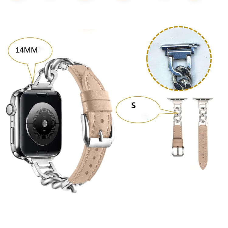 Apple Watch Chain and Genuine Leather Watch Strap Noco.co.nz – NOCO