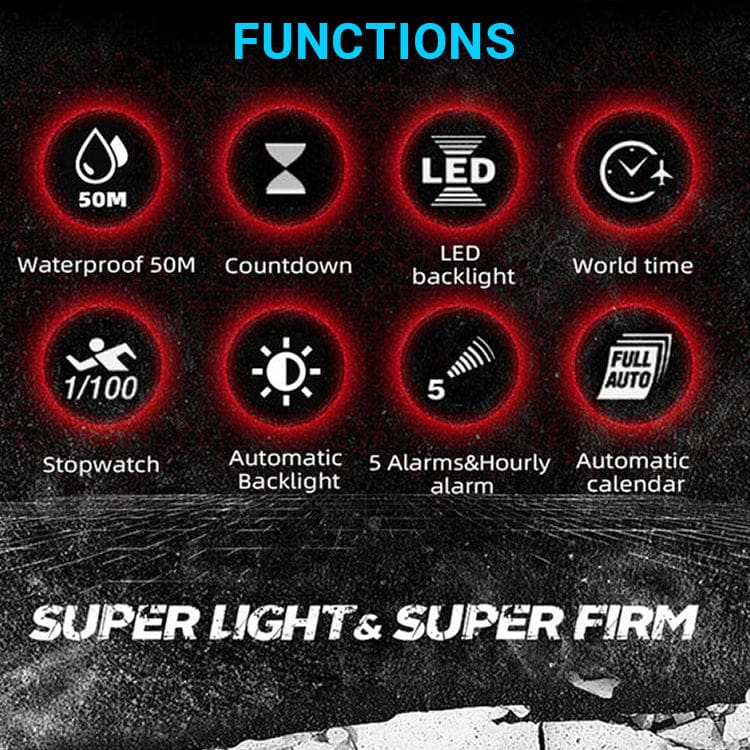 North Edge Mars 3 Carbon Fiber Outdoor Watch 50 Metres Waterproof World ...