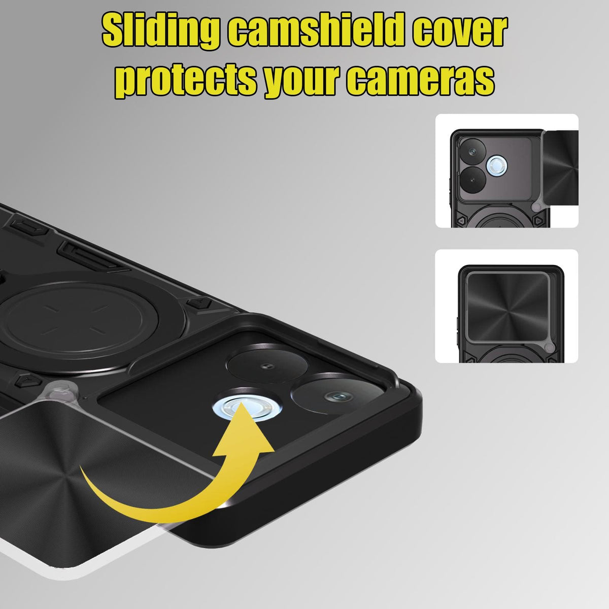 Oppo A5 PRO 5G Camshield Cover with Metal Ring/Stand Noco.co.nz – NOCO