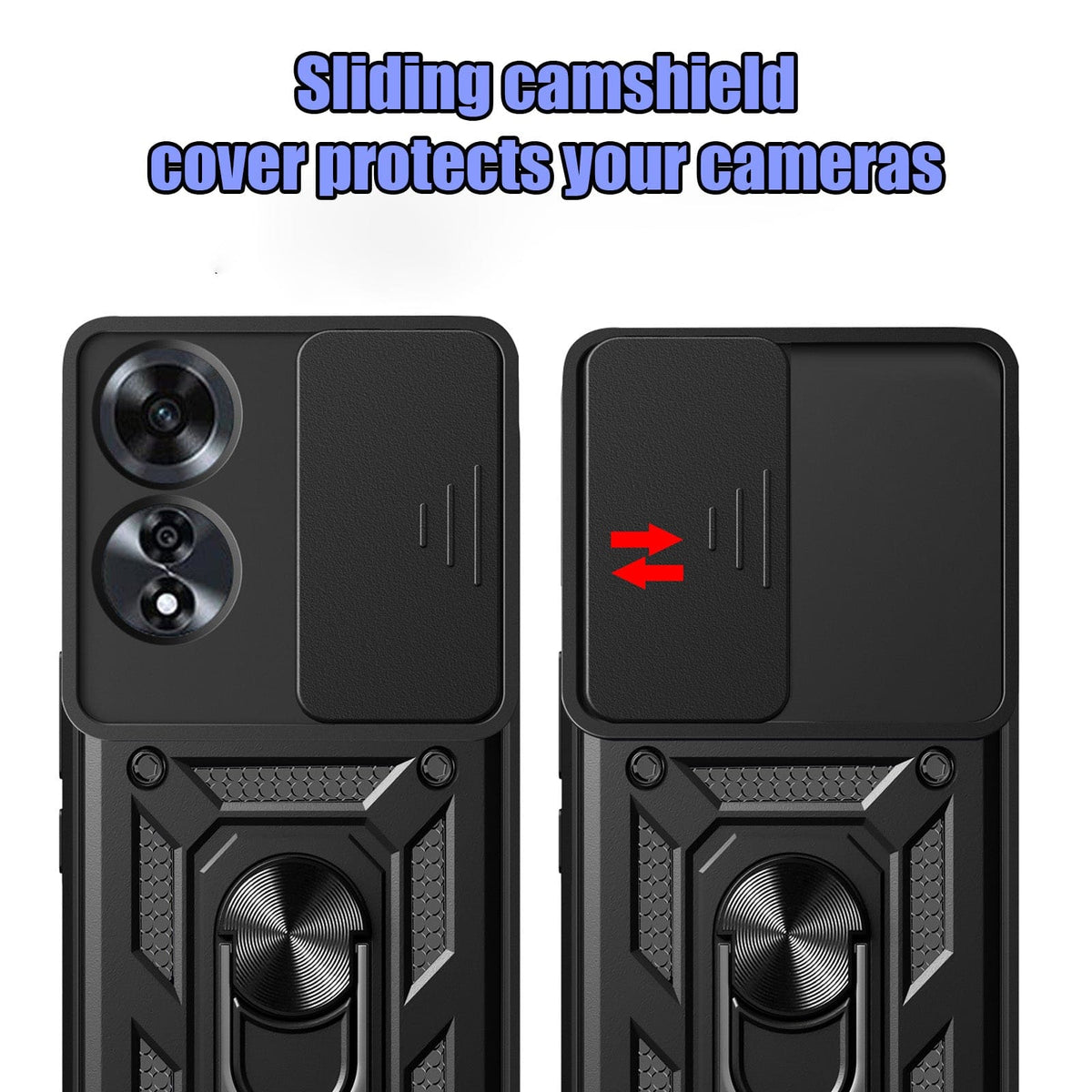 Oppo A60 Armor Sliding Camera Cover with Ring/Stand Noco.co.nz – NOCO