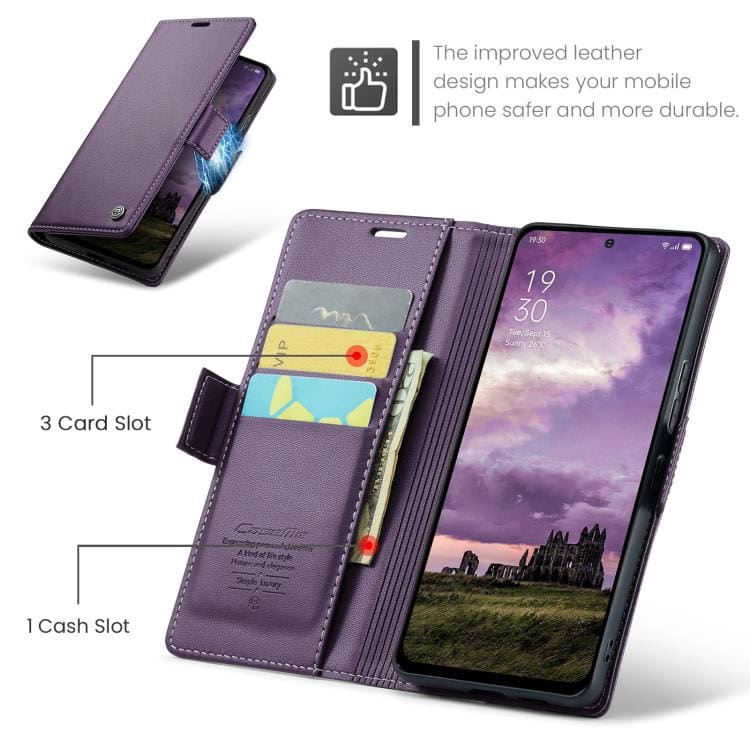 Oppo Reno13 Pro CaseMe 023 Pro Wallet Flip Cover RFID Protection Card ...
