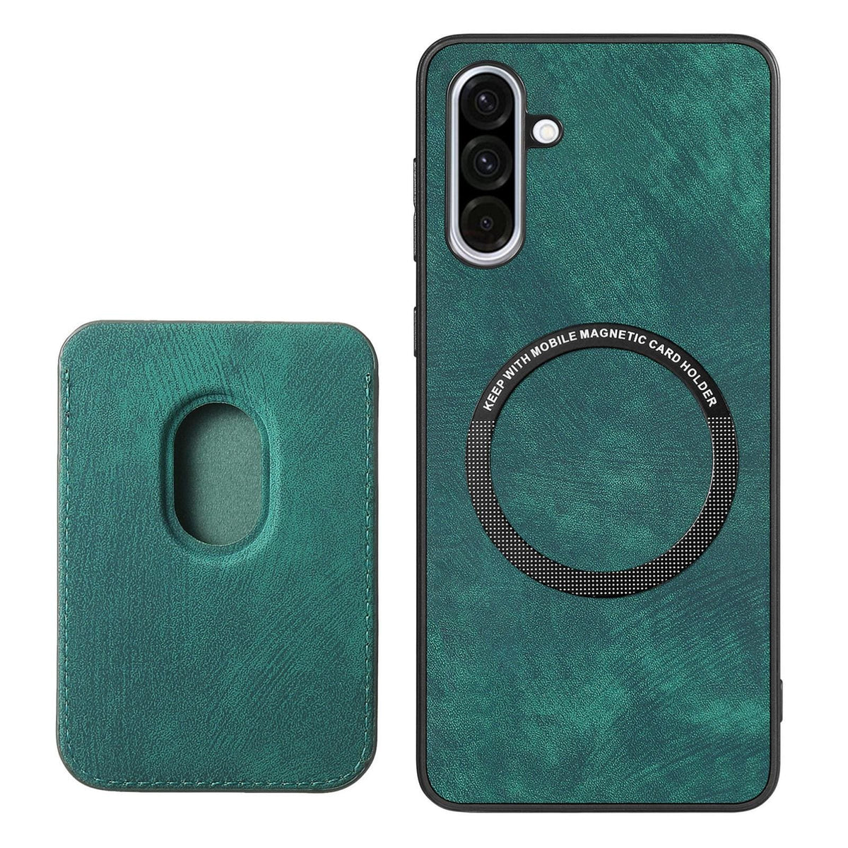 Samsung Galaxy A56 5G Smooth Leather Magsafe Cover with Removable Card ...