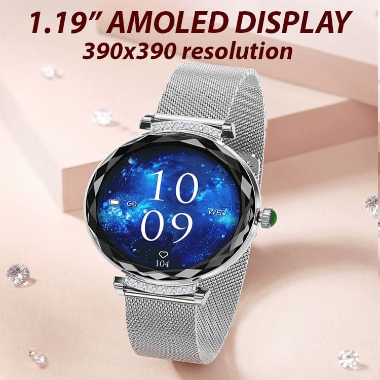 NX7 Pro Womens Smart Watch Fitness Tracker 1.19in AMOLED Display Sports ...