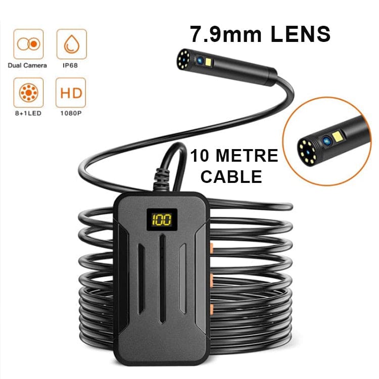 Wi-Fi Direct Endoscope 7.9mm DUAL LENS 1920x1080p Phone App Connection ...