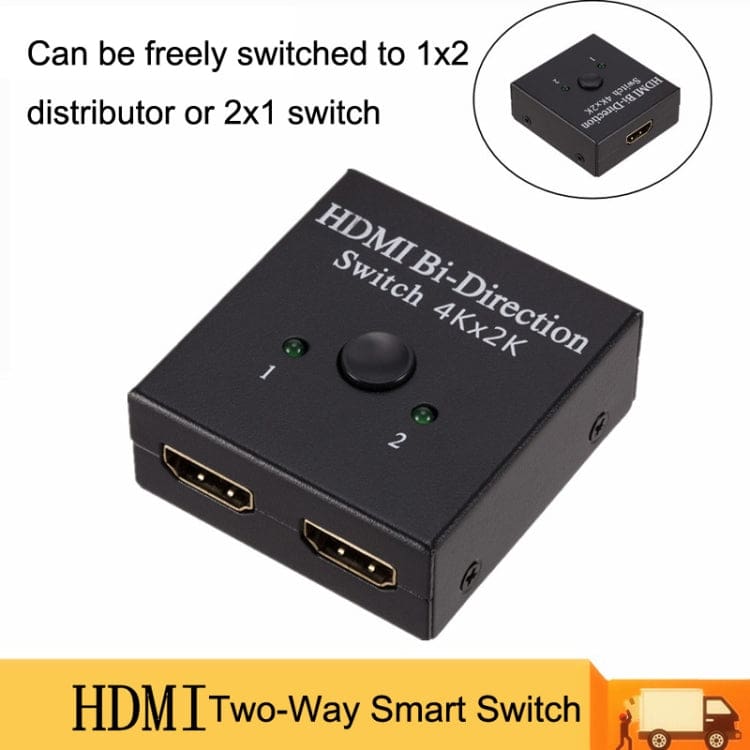 HDMI Dual Bi-Directional Switch 2 into 1 switch or 1 into 2 splitter ...