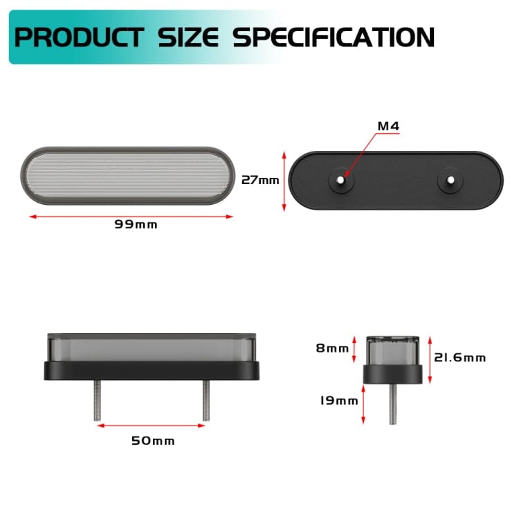 (2 Pack) LED Truck/Trailer Tail Light Kit 99mm Long 12V-24V Tail/Brake ...