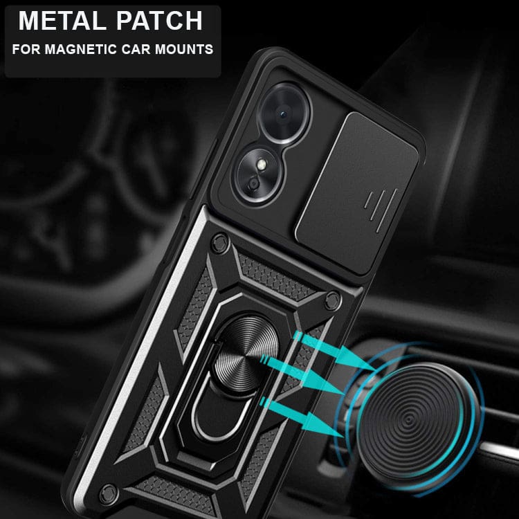 Oppo A17 Armor Sliding Camera Cover with Ring/Stand Noco.co.nz – NOCO