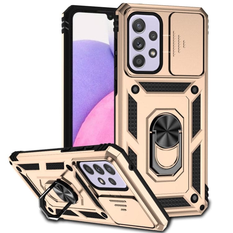 Samsung Galaxy A33 5G Armor Rugged Sliding Camera Cover with Ring/Stand ...