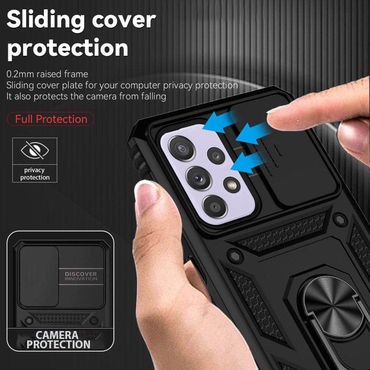 Samsung Galaxy A33 5G Armor Rugged Sliding Camera Cover with Ring/Stand ...