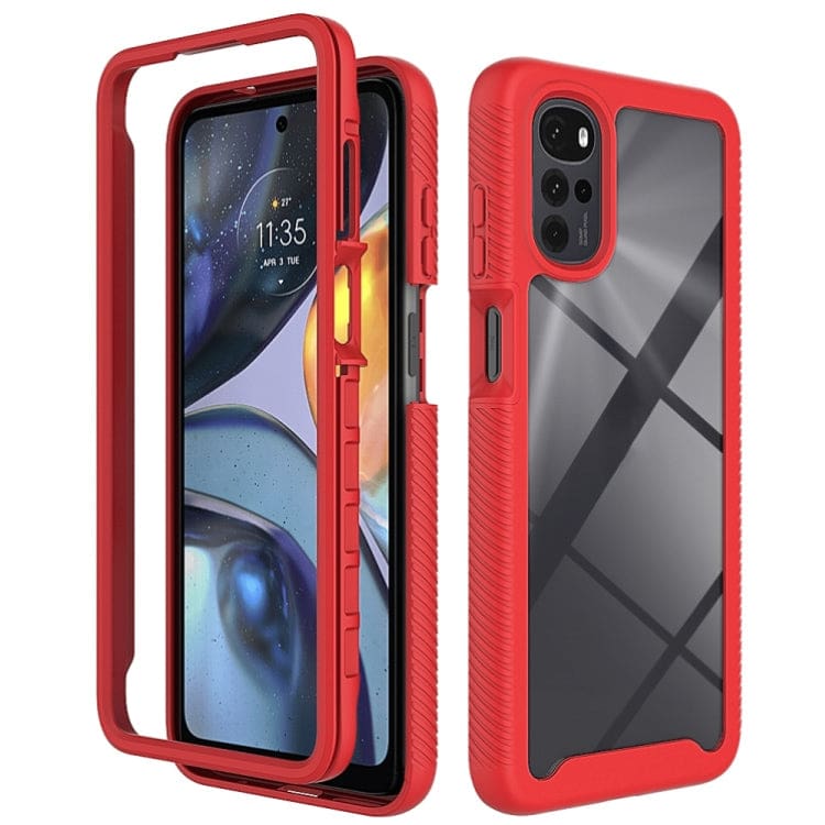 Motorola Moto G22 2 Piece Surround Protective Cover Transparent Back ...